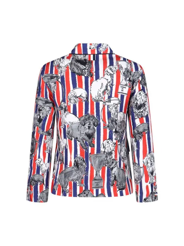 Thom Browne Printed Silk Blazer - Multi