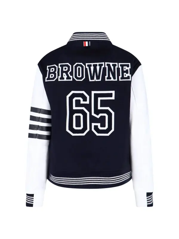 Thom Browne Varsity Bomber Jacket - Blue