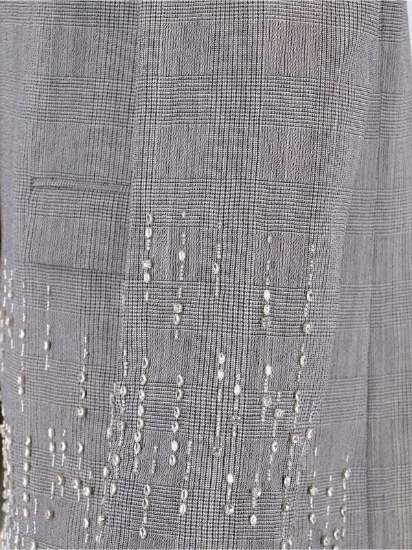 GOLDEN GOOSE Single-breasted Blazer With Crystal Detail - Gray