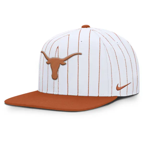 Nike Texas Primetime Pin Stripe 2-tone Dri-fit College Adjustable Hat - White