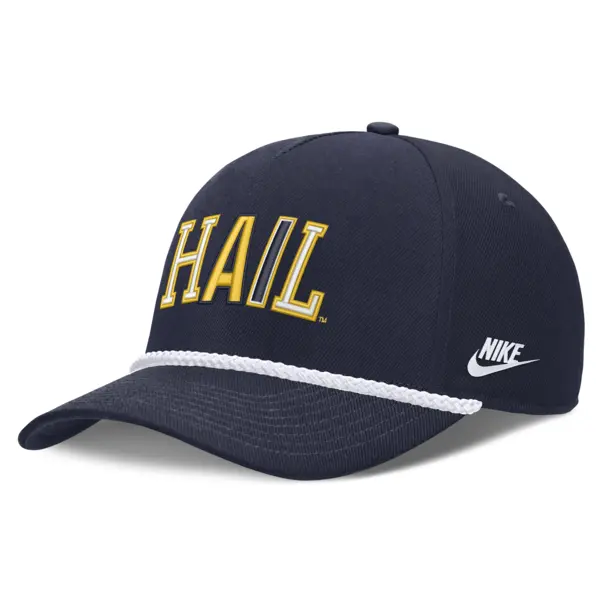 Nike Michigan Legacy Basketball Rope Rise College Adjustable Hat - Blue