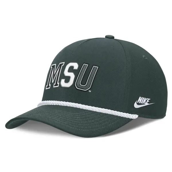 Nike Michigan State Legacy Basketball Rope Rise College Adjustable Hat - Green