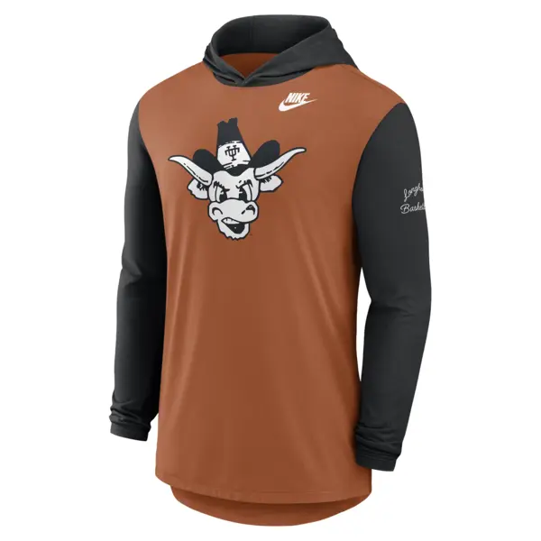 Nike Texas Campus Legacy Dri-fit College Long-sleeve Hooded T-shirt - Orange