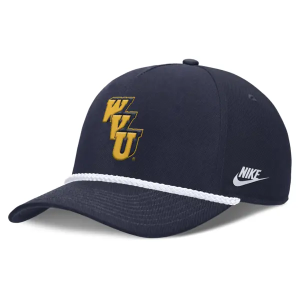 Nike West Virginia Legacy Basketball Rope Rise College Adjustable Cap - Blue