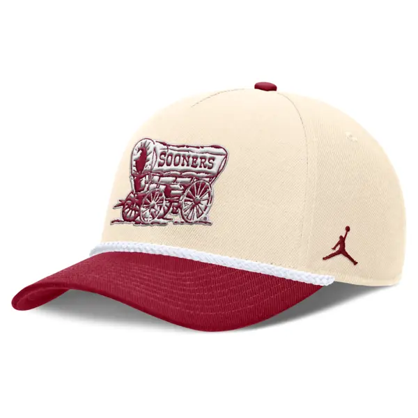 JORDAN Oklahoma Primetime Rope Rise Adjustable Hat - White
