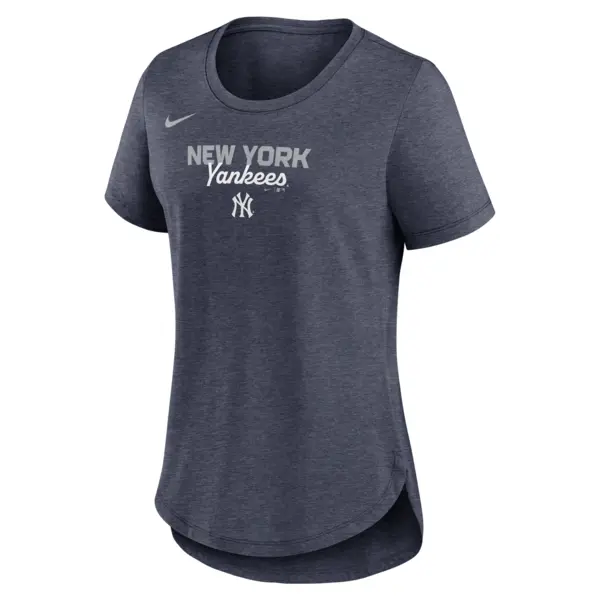 Nike New York Yankees Arched Team Name Mlb T-shirt - Blue