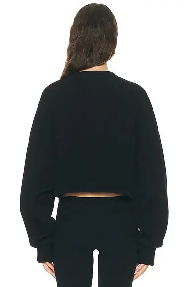 TOTEME Cropped Oversized Cardigan - Black