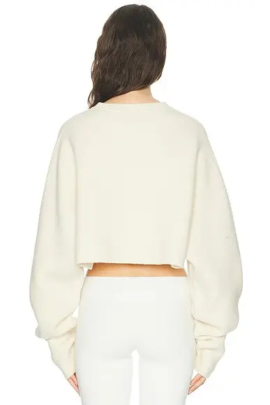 TOTEME Cropped Oversized Cardigan - Milk