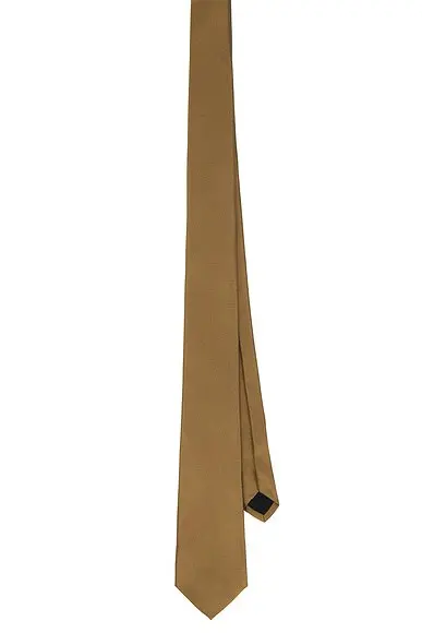 Saint Laurent Plain Silk Neck Tie - Sand