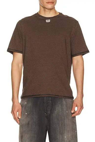 Commission Reversed Tee - Mini Stripe