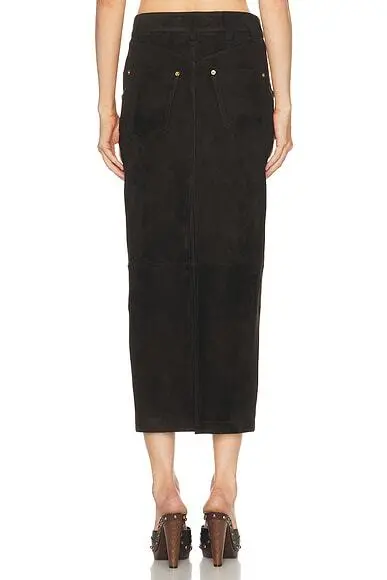 DARKPARK Erika Leather Suede Skirt
