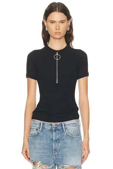 Acne Studios Elivera Top With Zip Detail