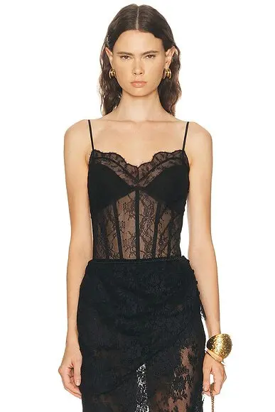 Simkhai Angelina Lace Bustier Bodysuit