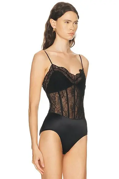 Simkhai Angelina Lace Bustier Bodysuit
