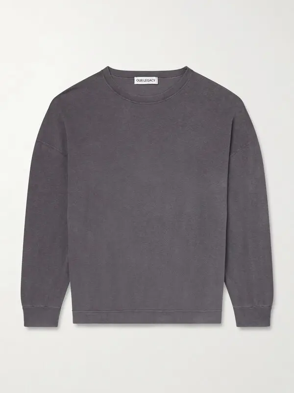 Our Legacy Slack Cotton-blend Jersey Sweatshirt - Gray