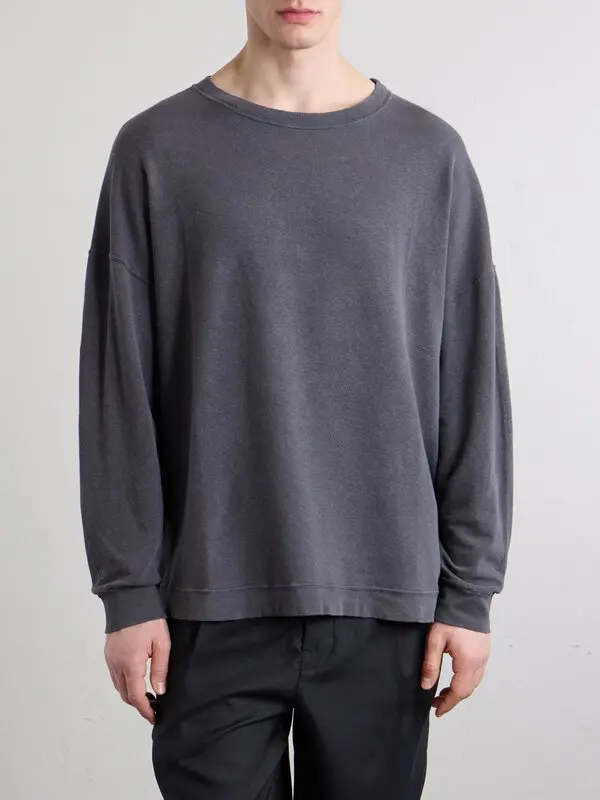 Our Legacy Slack Cotton-blend Jersey Sweatshirt - Gray
