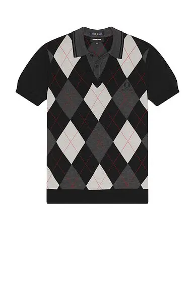 Fred Perry X Kris Van Assche Argyle Knitted Shirt
