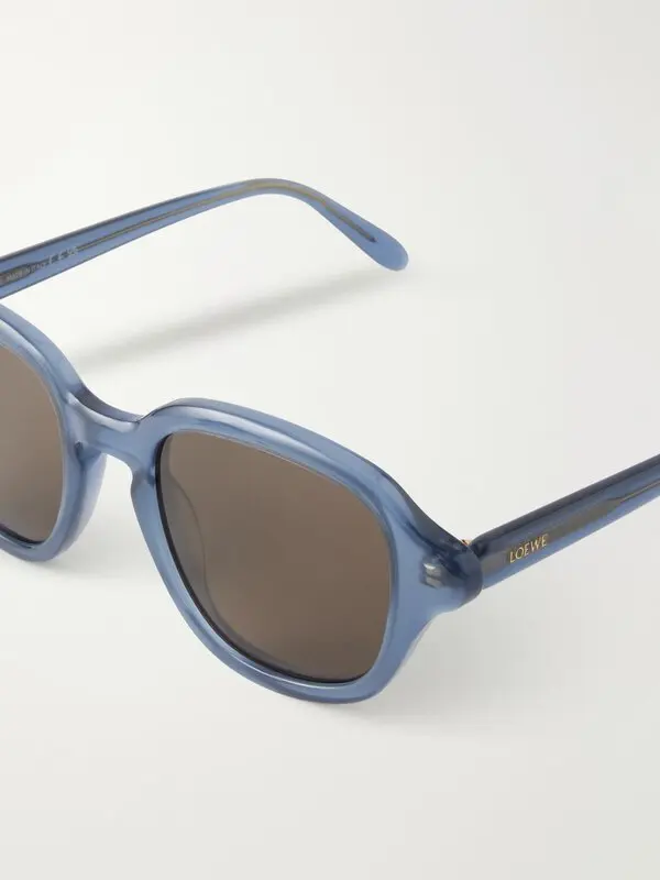Loewe Acetate Round Frame Sunglasses - Blue