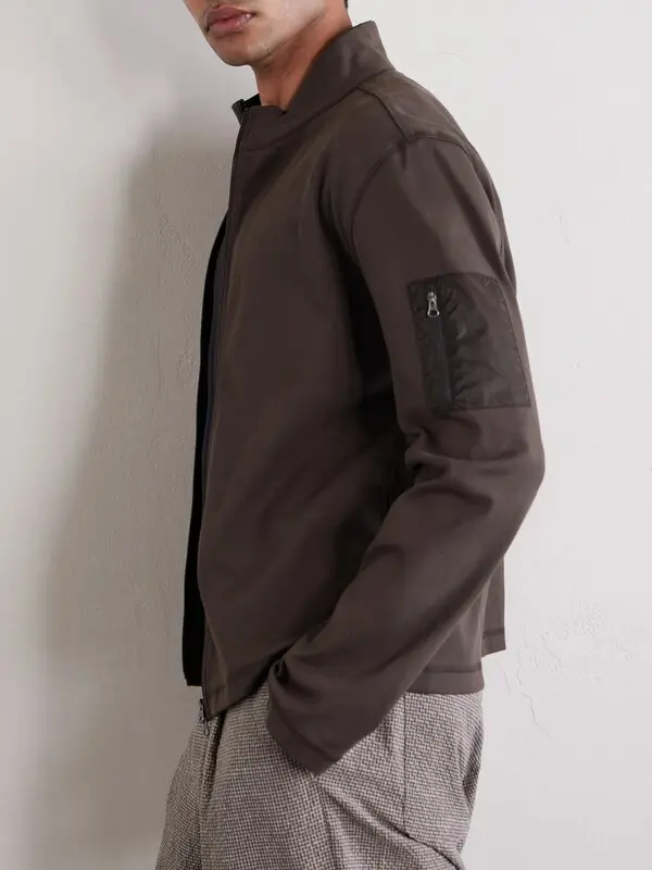 AMOMENTO Cotton Zip-up Sweater