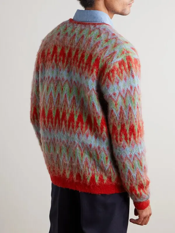 BEAMS Jacquard Knit Cardigan