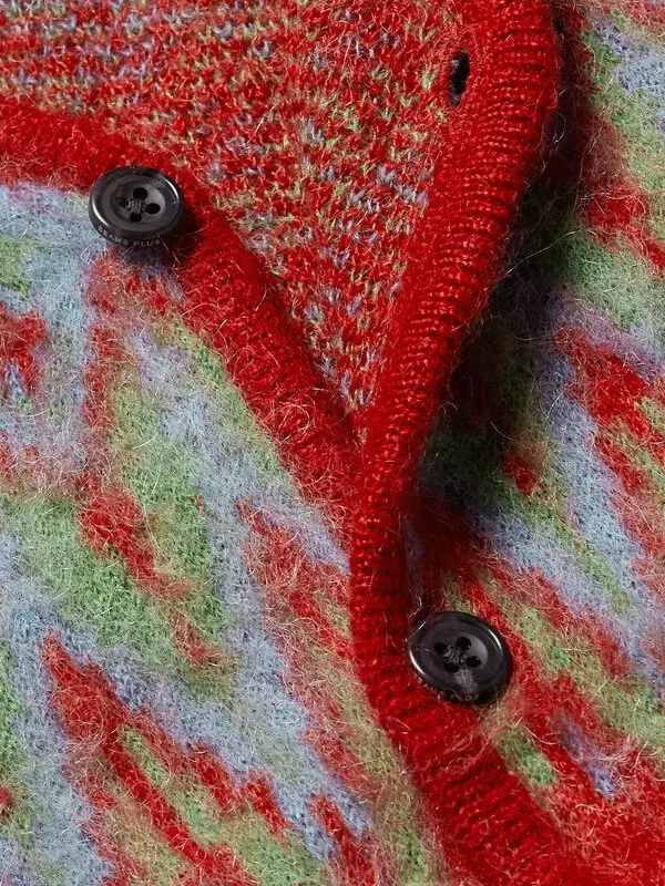 BEAMS Jacquard Knit Cardigan