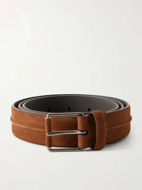 Zegna 3cm Leather Belt - Light Brown