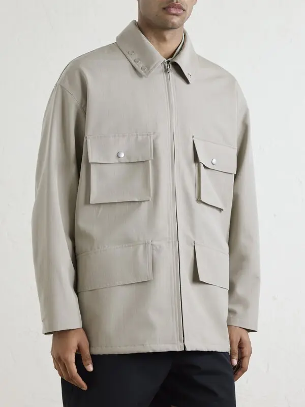 Auralee Wool-canvas Blouson Jacket - Neutrals
