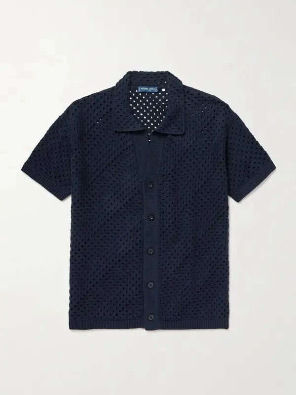 Frescobol Carioca Pinto Crocheted Cotton Shirt