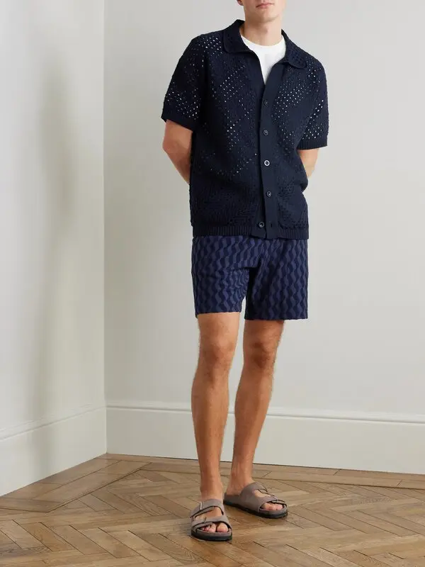 Frescobol Carioca Pinto Crocheted Cotton Shirt