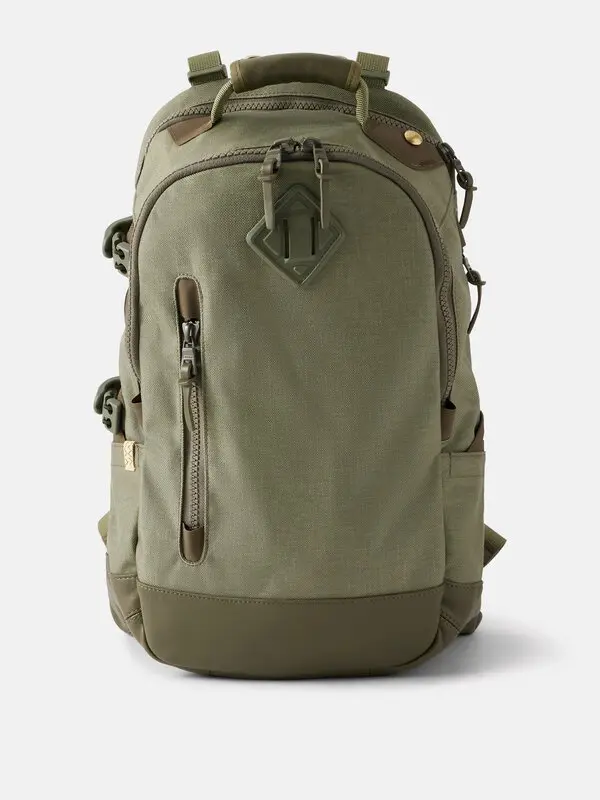 Visvim 20l Leather-trimmed Cordura® Backpack - Green