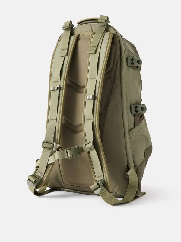 Visvim 20l Leather-trimmed Cordura® Backpack - Green