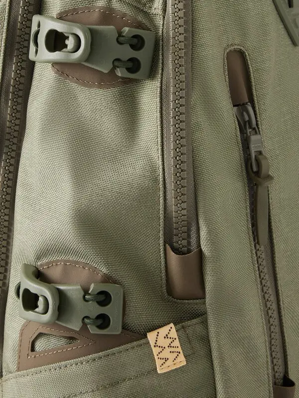 Visvim 20l Leather-trimmed Cordura® Backpack - Green