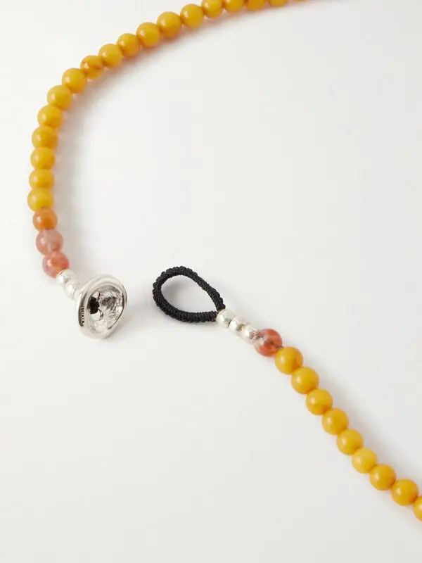 MIKIA Sterling Silver Multi-stone Beaded Bracelet - Yellow