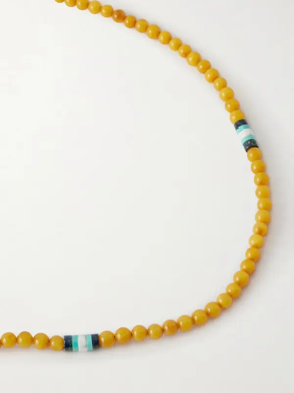 MIKIA Sterling Silver Multi-stone Beaded Bracelet - Yellow