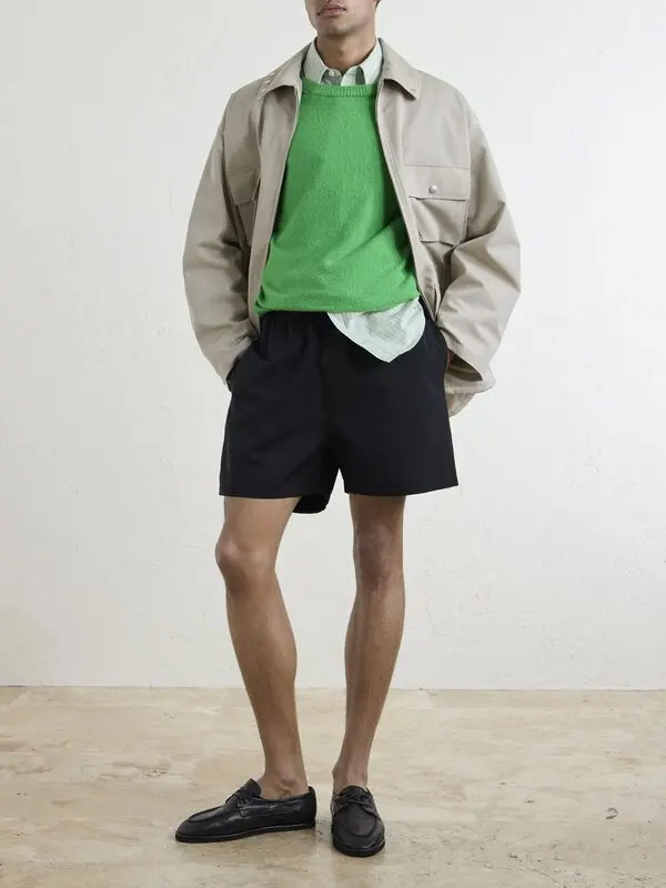 Auralee Wool Drawstring Shorts