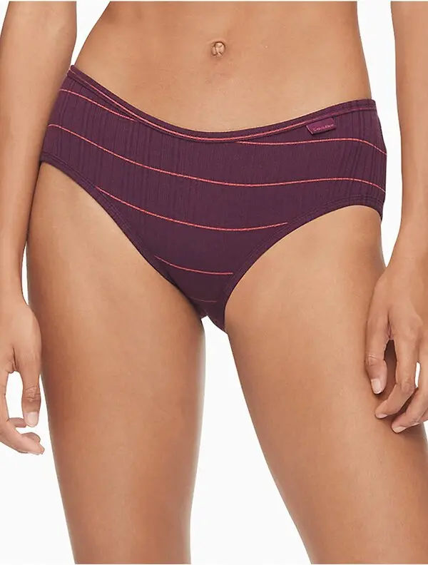 Calvin Klein Ribbed Hipster - Grape Glimmer