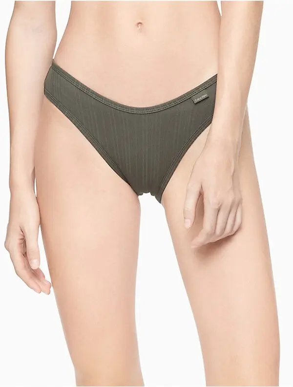 Calvin Klein Ribbed Bikini - Fatigues