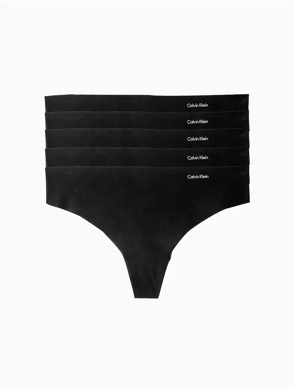 Calvin Klein Invisibles 5-pack Thong - Ck Black