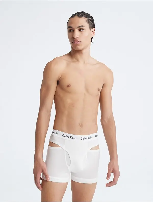 Calvin Klein Cotton Stretch Deconstructed Trunk - White