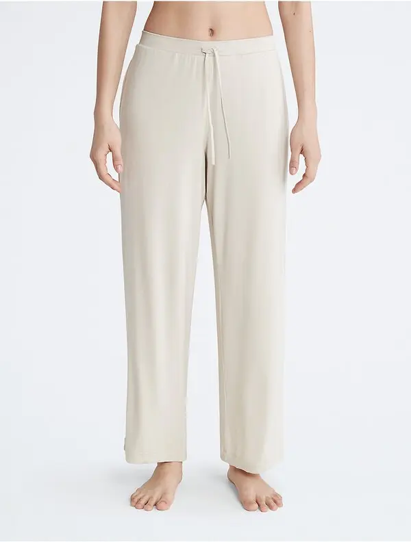 Calvin Klein Modal Satin Sleep Pants - Mudstone
