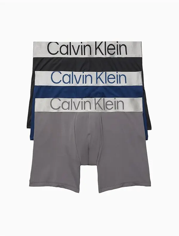 Calvin Klein Reconsidered Steel Micro 3-pack Boxer Brief - Black/grey Sky/lake Crest