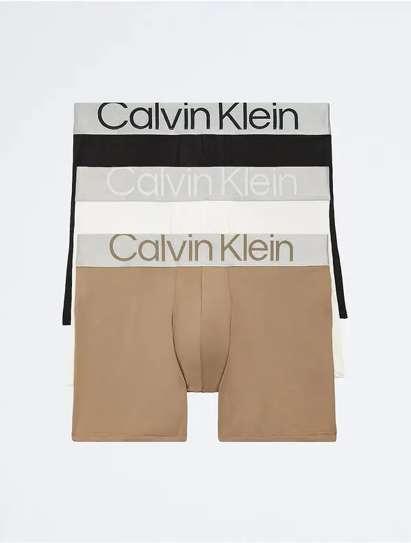 Calvin Klein Reconsidered Steel Micro 3-pack Boxer Brief - Snow Cone / Natural Grey / Black