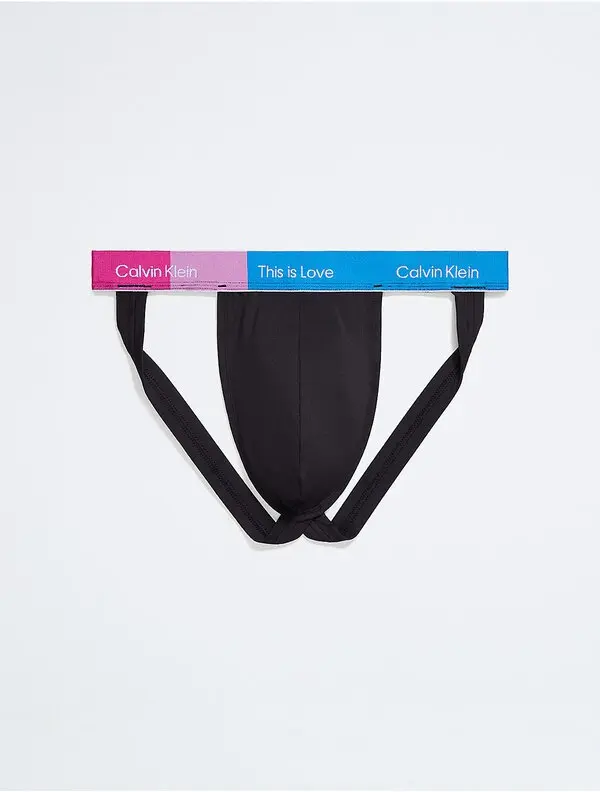 Calvin Klein Pride This Is Love Jock Strap - Black/shocking Blue