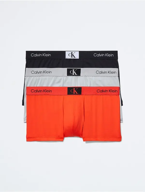 Calvin Klein 1996 3-pack Micro Low Rise Trunk - Black/authentic Grey/hazard