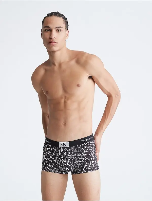 Calvin Klein 1996 Micro Low Rise Trunk - Black Warped Logo