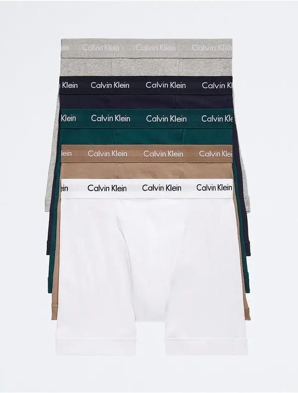 Calvin Klein Cotton Classics 5-pack Boxer Brief - Natural Grey/grey Heather/white/night Sky/pine