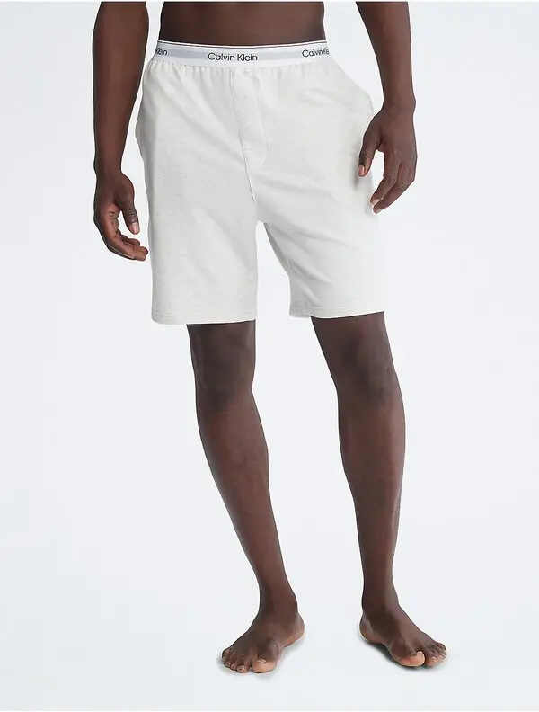 Calvin Klein Icon Cotton Stretch Sleep Shorts - Snow Heather