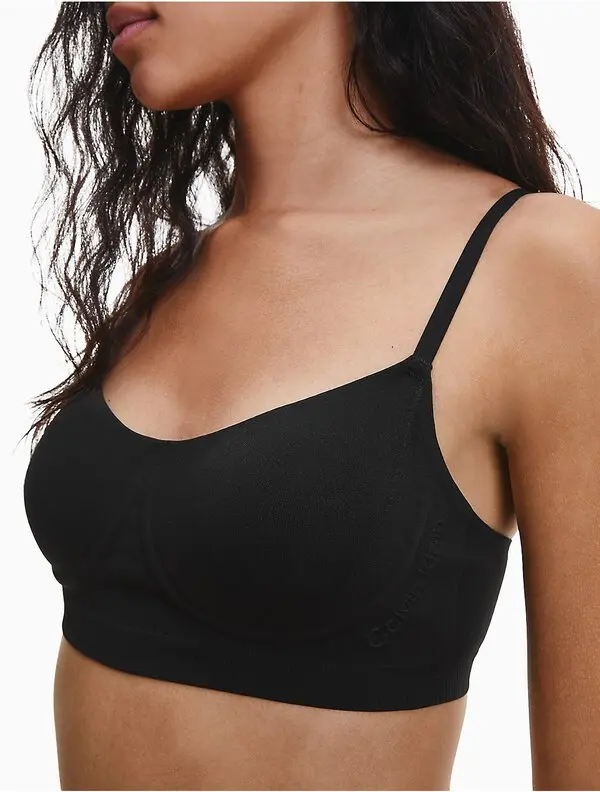 Calvin Klein Bonded Flex Unlined Balconette Bralette - Black