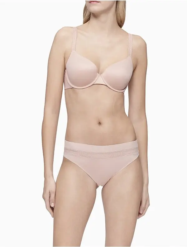 Calvin Klein Liquid Touch Lightly Lined Full Coverage Bra - Honey Almond