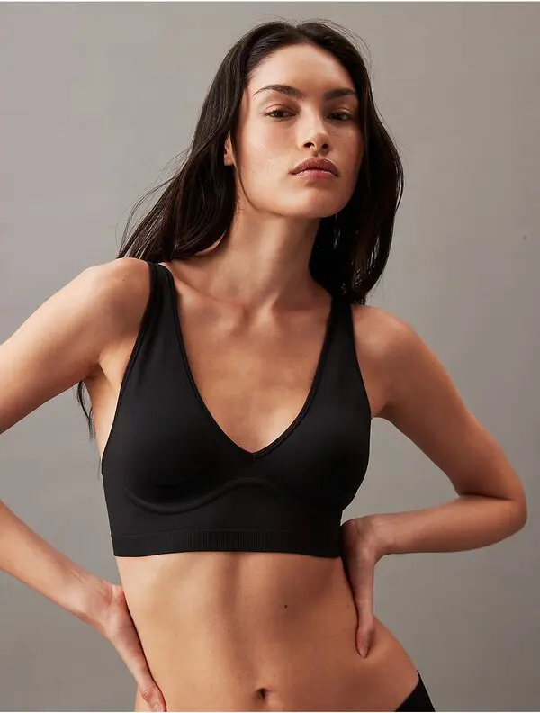 Calvin Klein Bonded Flex Seamless Lightly Lined Bralette - Black